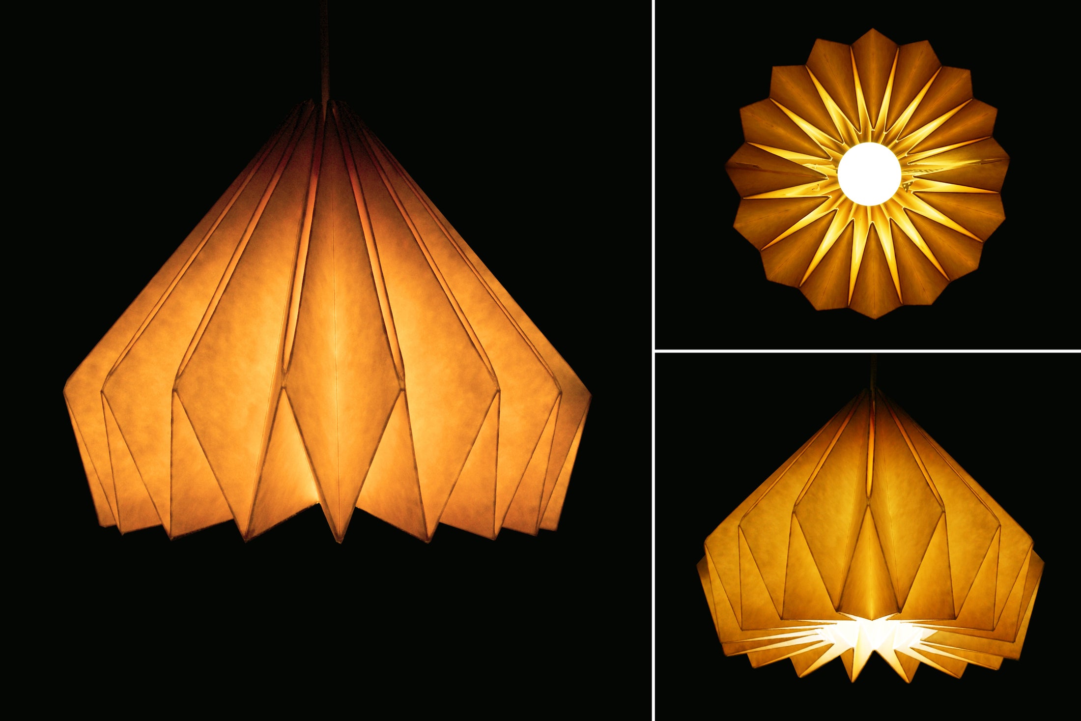 Brownfolds Peach paper origami lamp shade; Vanilla Bliss dual pack ...